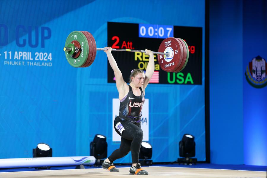 US weightlifter Reeves sweeps three golds at IWF World Cup