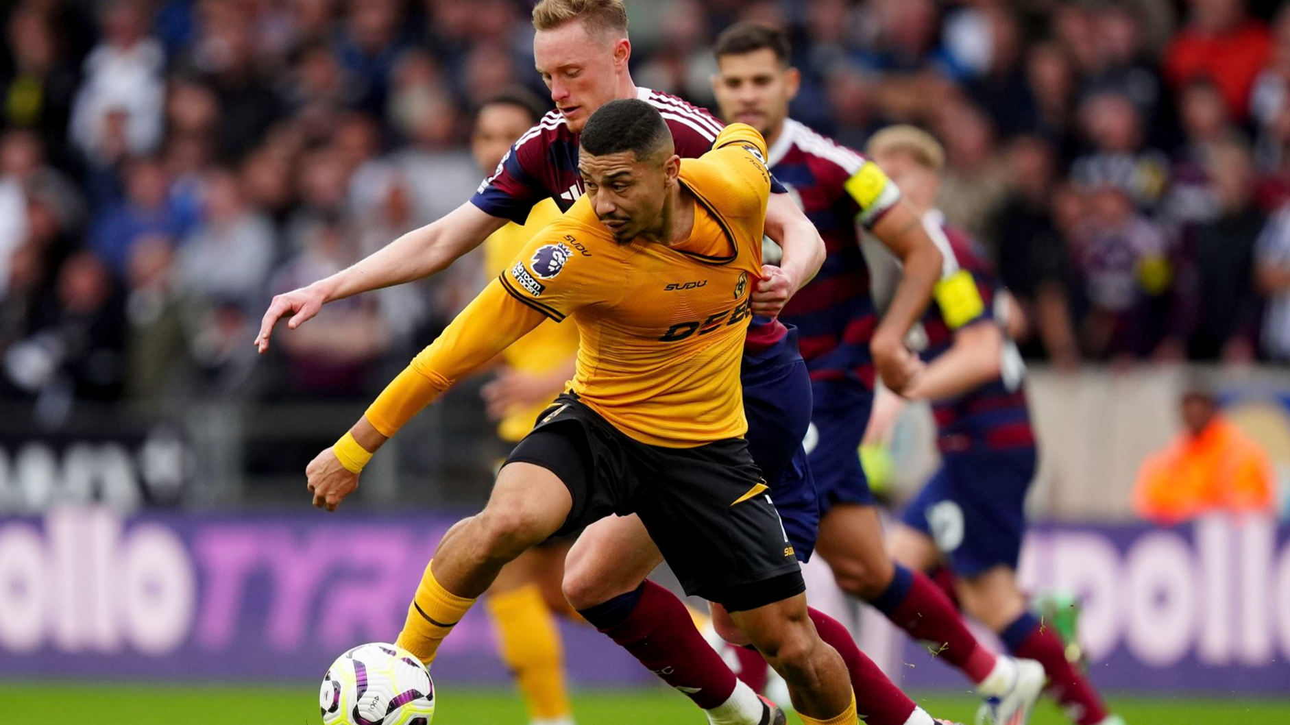 Newcastle's long-range double stuns Wolves in 2-1 comeback victory