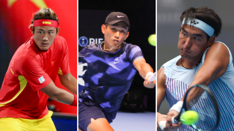 Chinese men make a racket in 2024