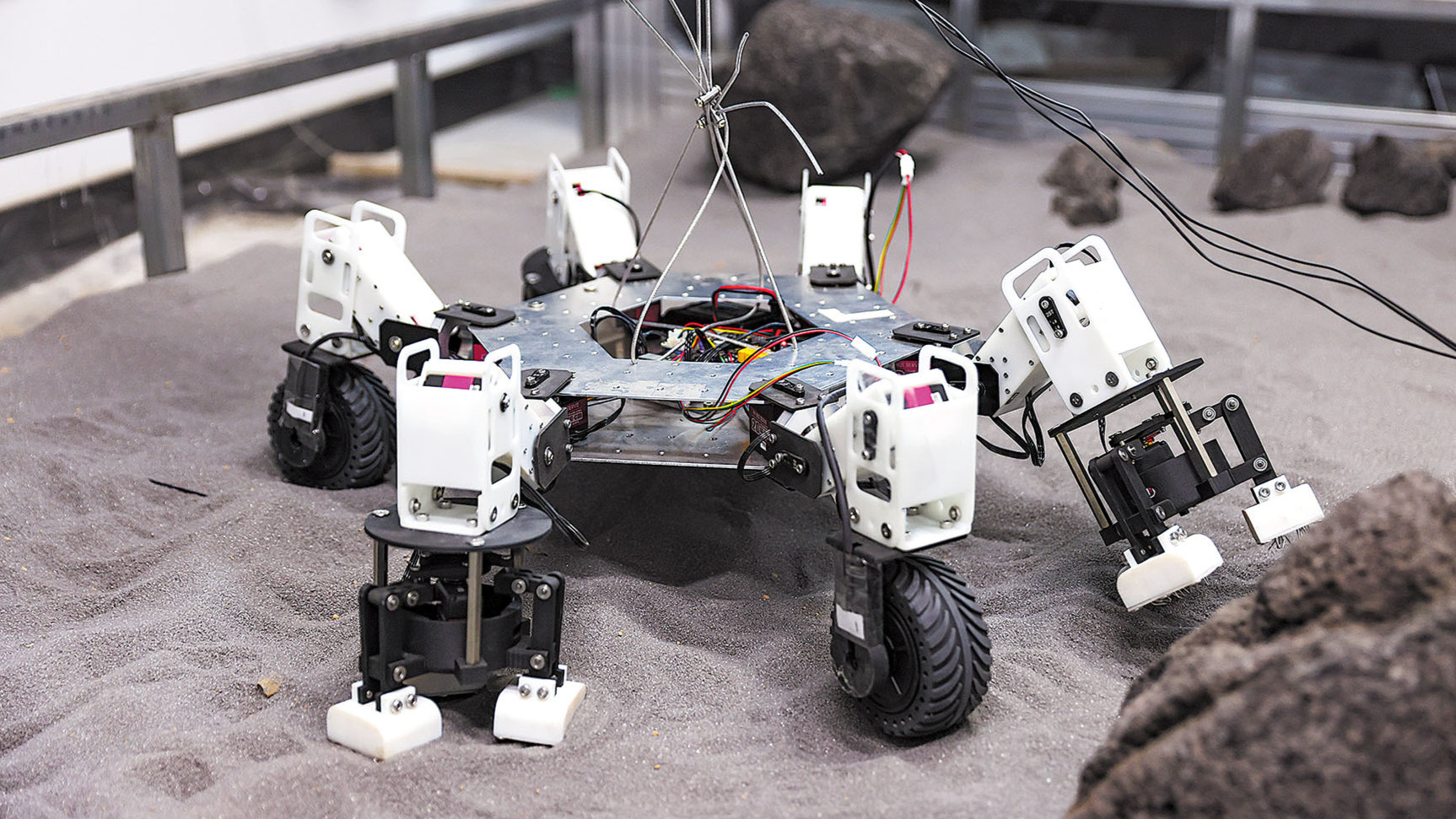 Six-legged robot takes pioneering step in space mining