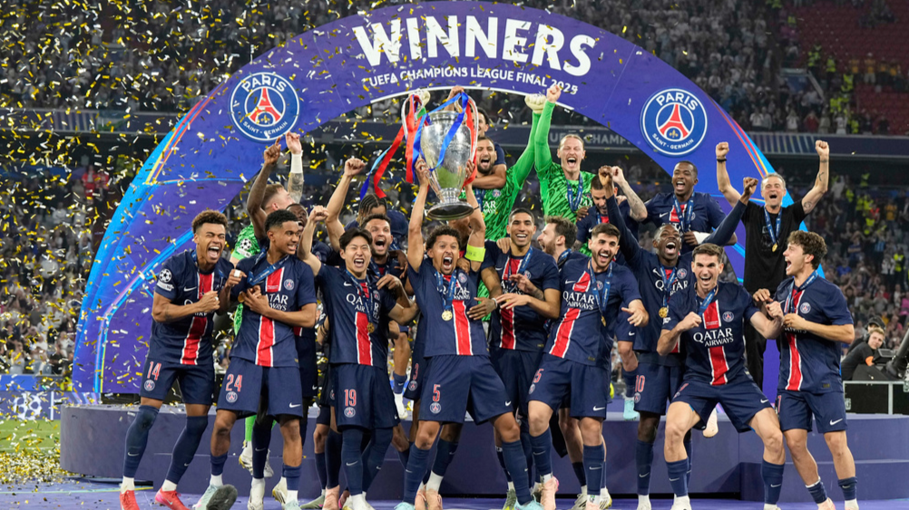 Doue dazzles as PSG humble Inter 5-0 to win first European Cup