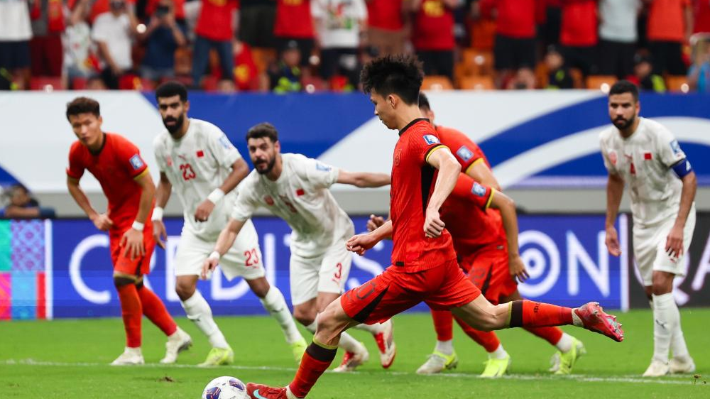China scores sole goal in penalty against Bahrain to end WCup ...
