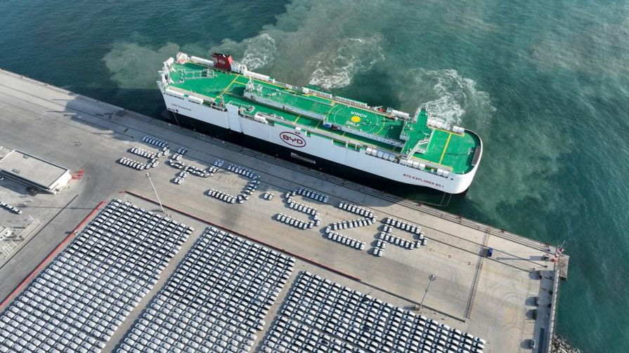 BYD expands EV export capacity with fifth car carrier delivery