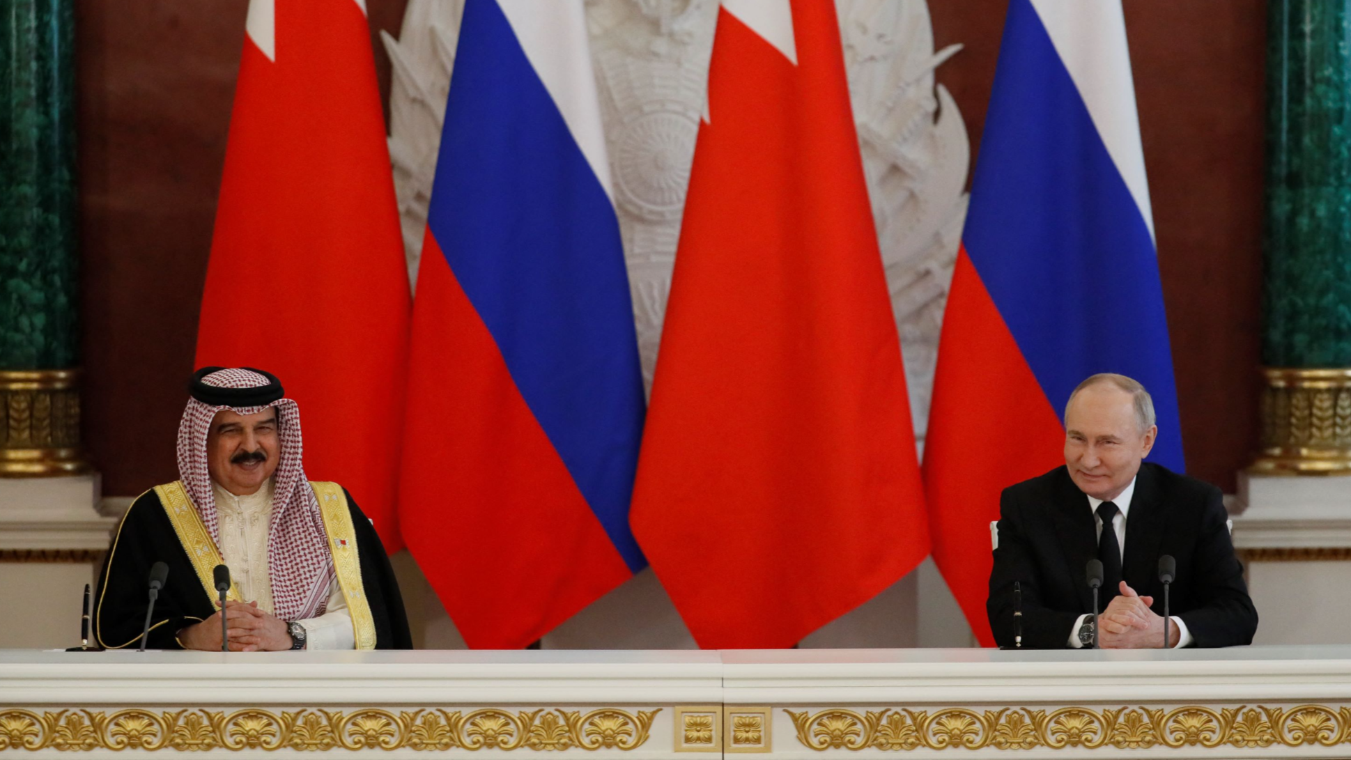 Bahrain's king, Russian president discuss ties, regional security