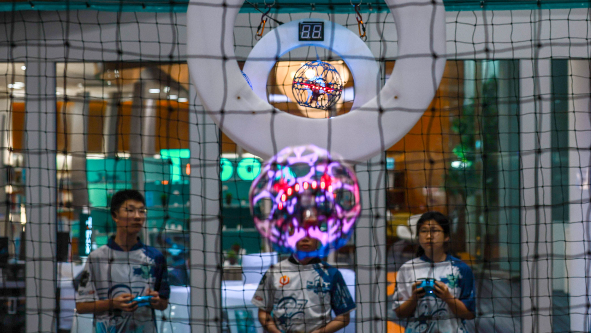 Drone soccer and augmented reality