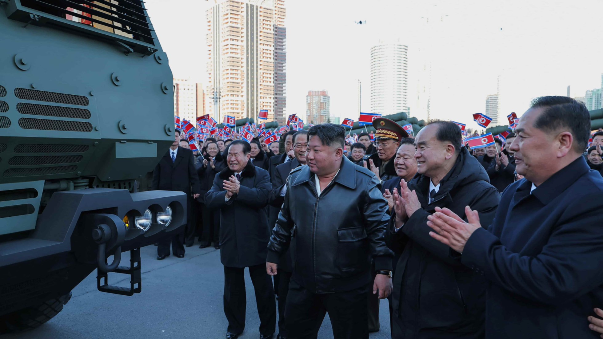 DPRK top leader attends ceremony presenting rocket launchers